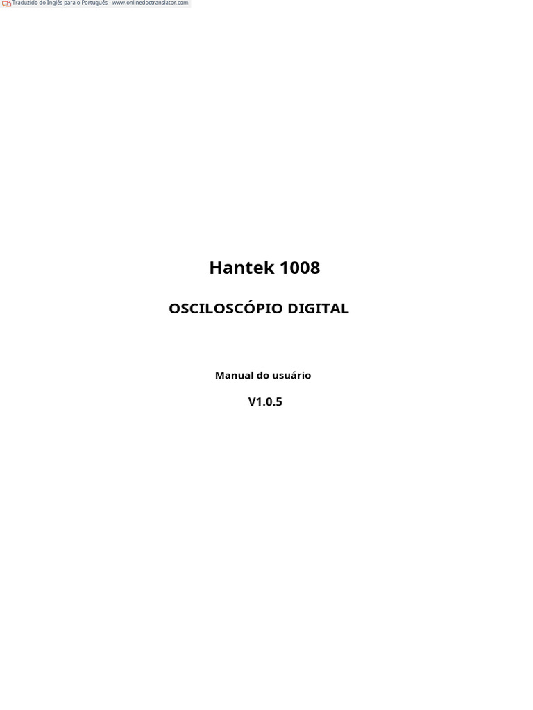 Hantek1008 Manual EN - En.pt | PDF | Transformada Rápida de Fourier (FFT) | Janela (informática)