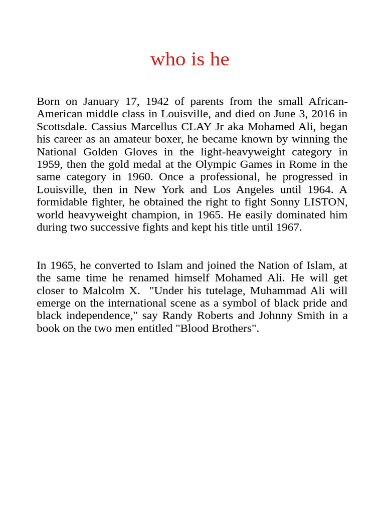 Sans nom 2 | PDF | Muhammad Ali