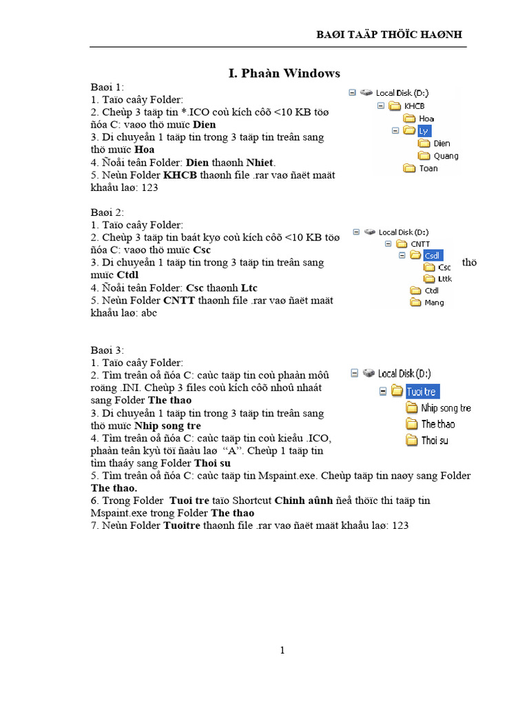 Bai Tap Thuc Hanh THVP | PDF