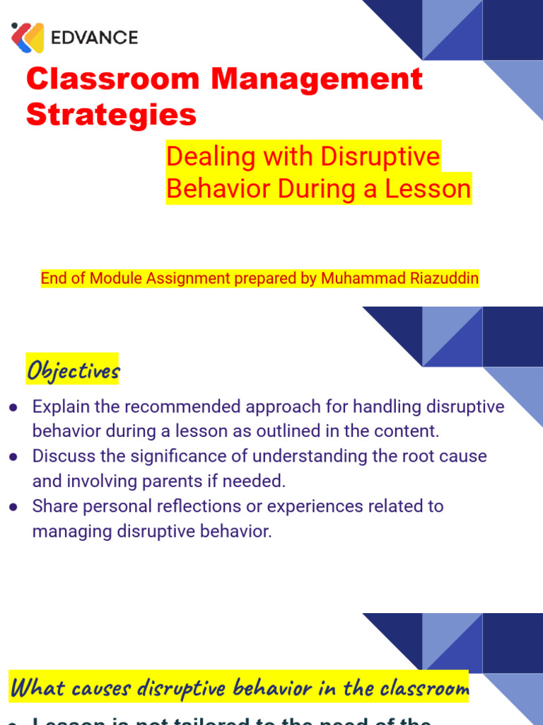 Classroom Management Strategies - Dealing With Disruptive Behaviour ...