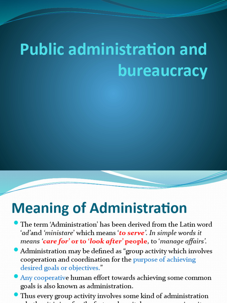 Understanding Public Administration & Bureaucracy | PDF | Bureaucracy ...