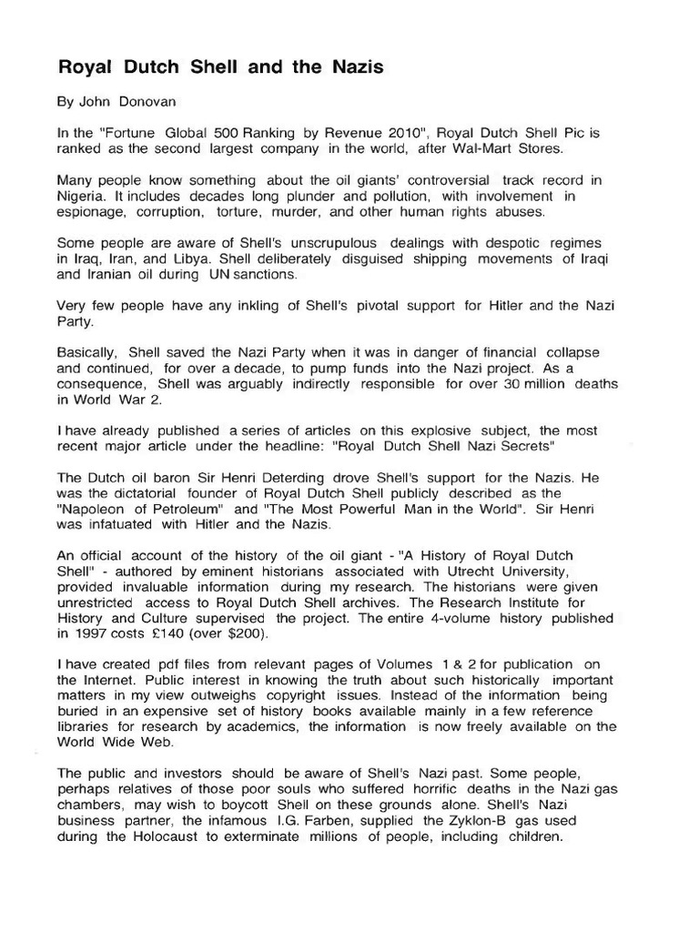 A History of Royal Dutch Shell Vol 1C | PDF | Nazi Germany | Gasoline