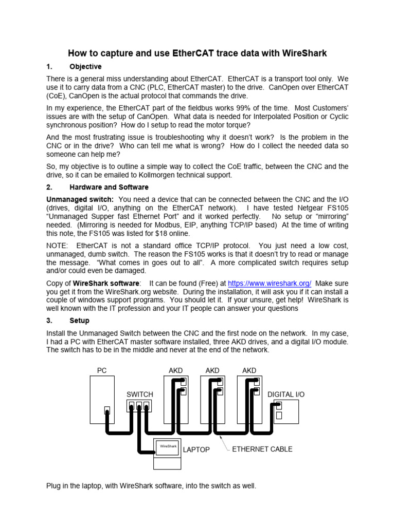 How To Capture and Use WireShark Trace Data With EtherCAT Applications | PDF | Computing ...