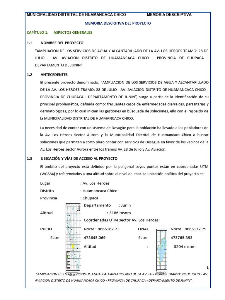 Memoria Descriptiva (2) - Ohfd (1) - Imprimir | PDF | Alcantarillado ...