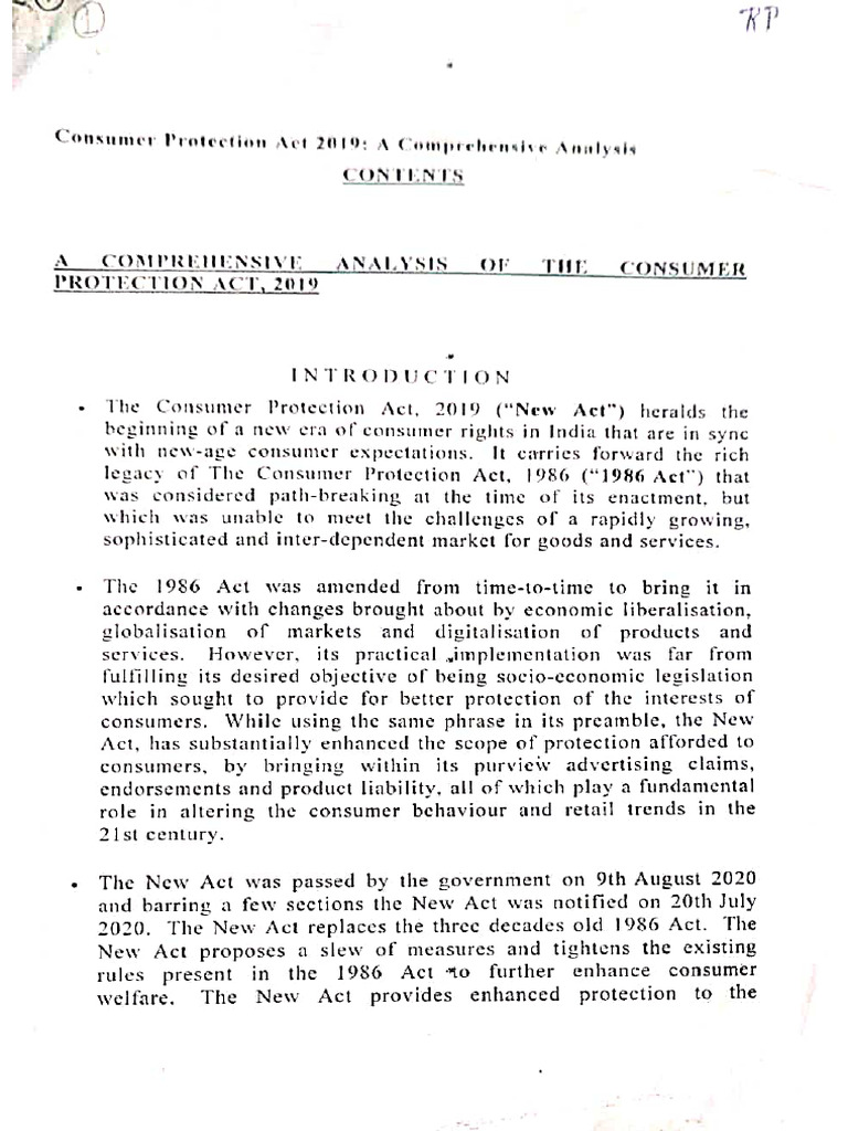 Consumer Protection Act 2019 | PDF