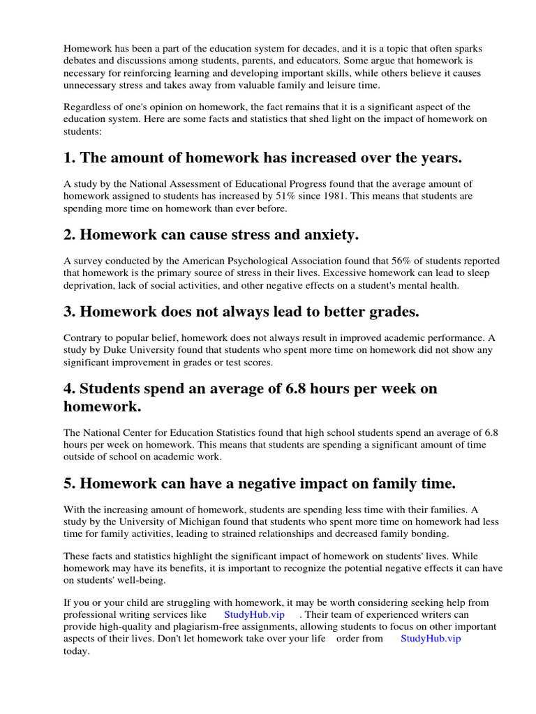 Homework Facts | Download Free PDF | Homework