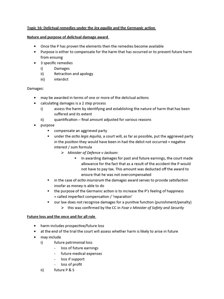 Topic 16 | Download Free PDF | Damages | Negligence