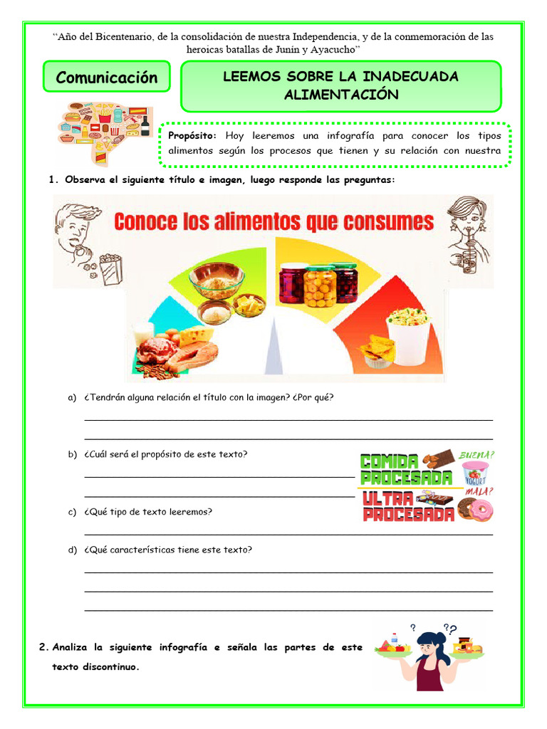 Alimentación Saludable para Niños | PDF