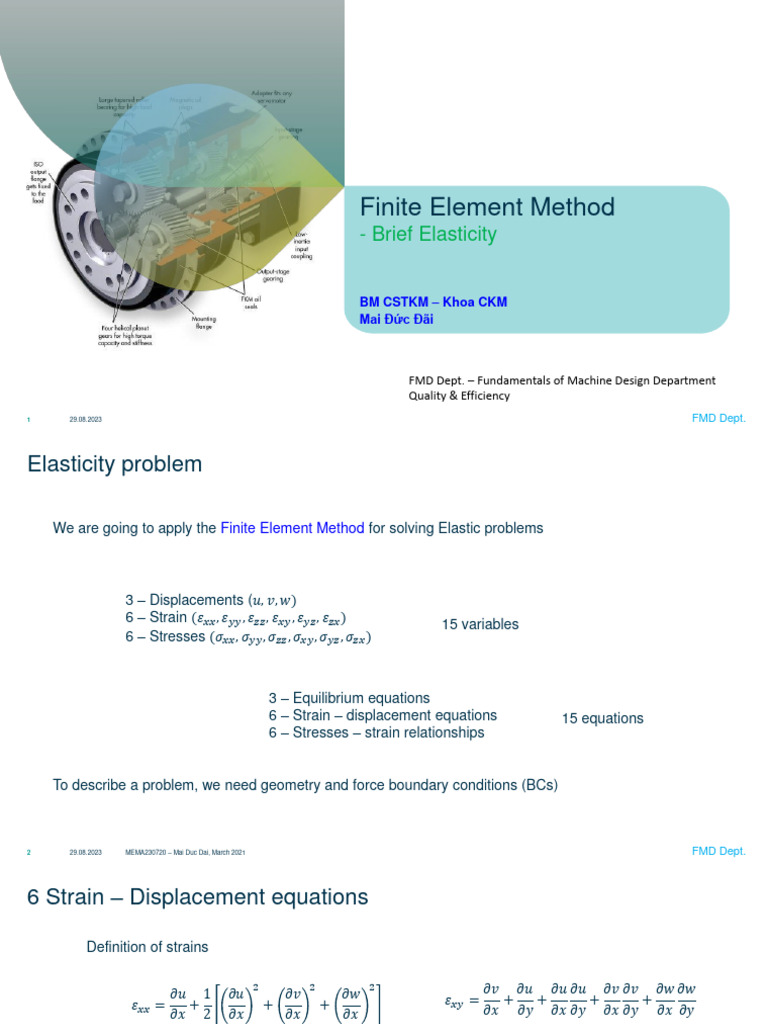 FEM_01 | PDF | Linear Elasticity | Elasticity (Physics)