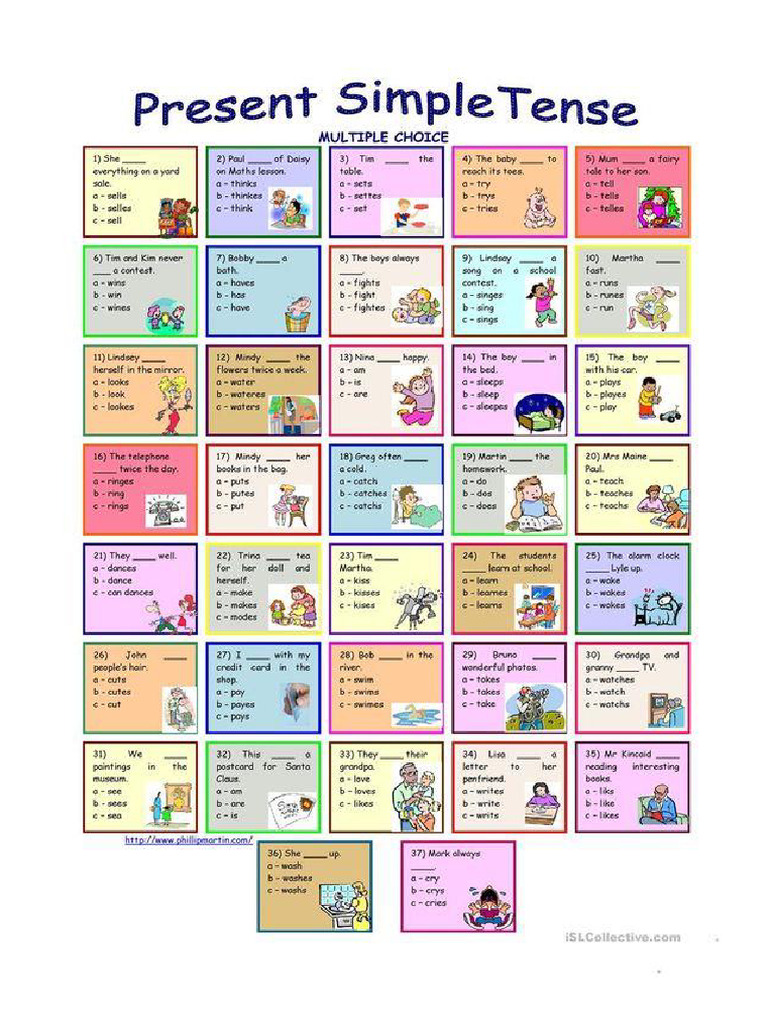Exercício Simple Present 7 Ano | PDF
