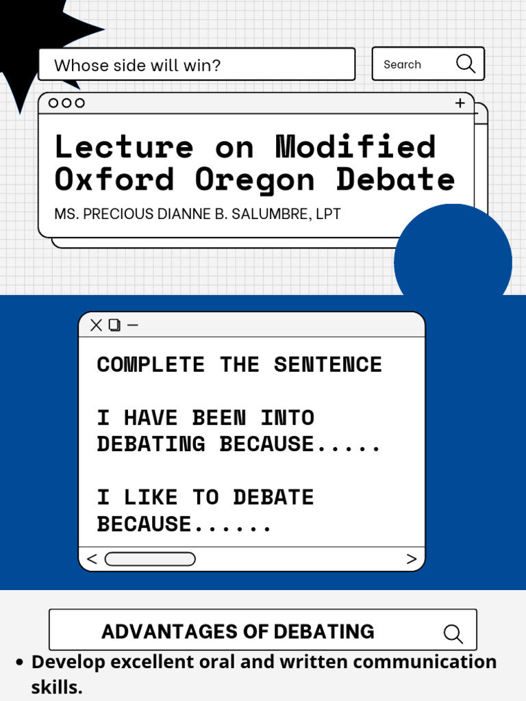 Lecture On Modified Oxford Oregon Debate 1 | PDF | Fallacy | Logic