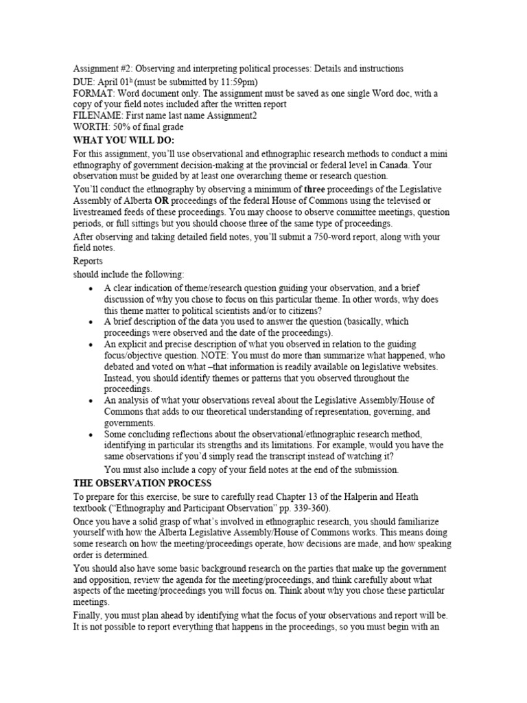 Assignment 2 Edit | PDF | Ethnography | Cognition