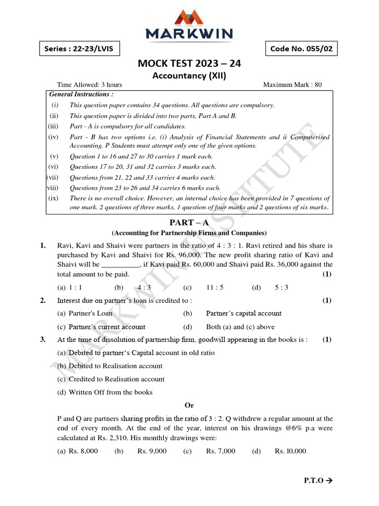 Mock Test - 2 | PDF | Debits And Credits | Equity (Finance) Mock Test - 2 | PDF | Debits And Credits | Equity (Finance)