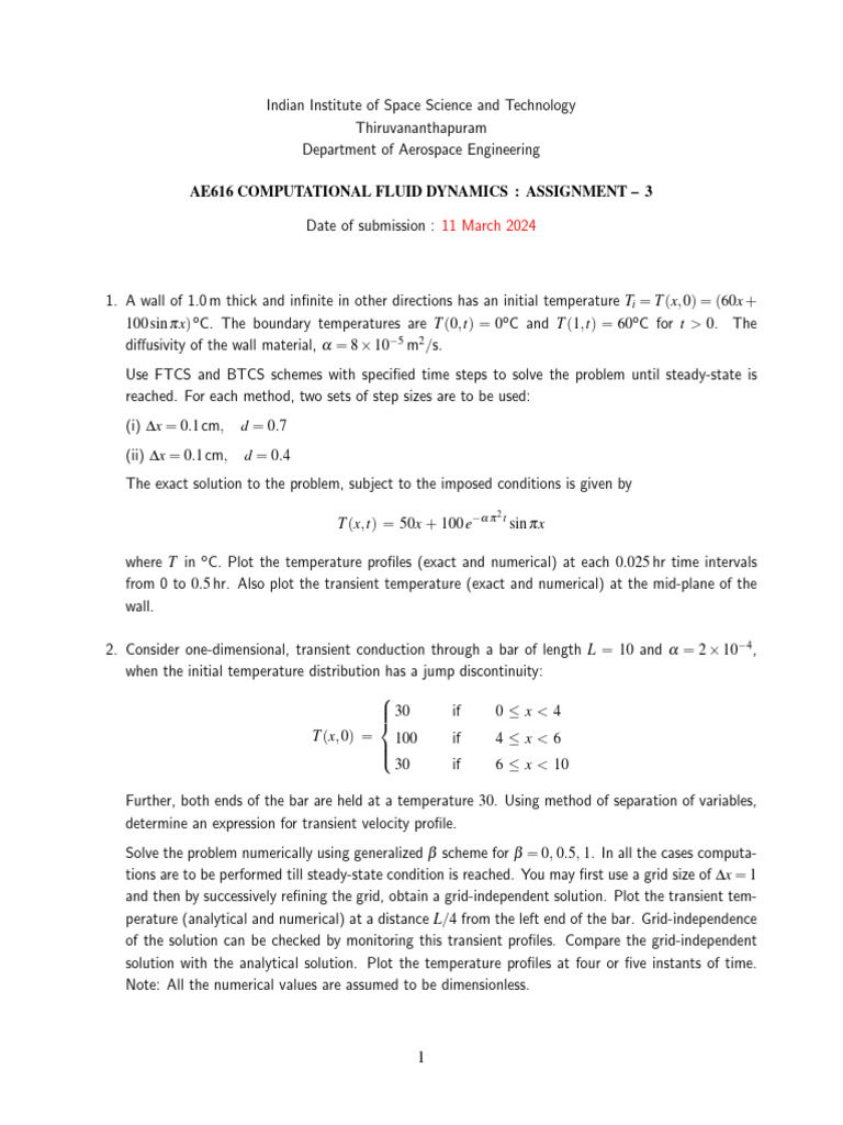 Assignment 24 - 3 1 | PDF | Thermal Conduction | Continuum Mechanics