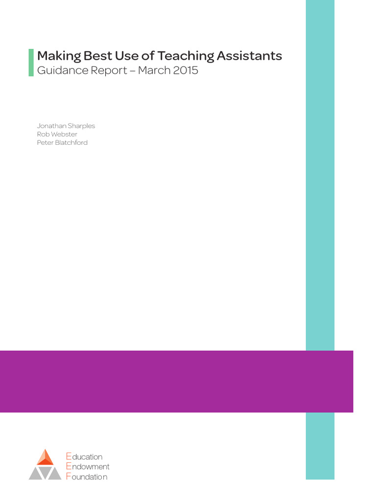Making Best Use of TAs Printable | PDF | Teachers | Teaching Assistant
