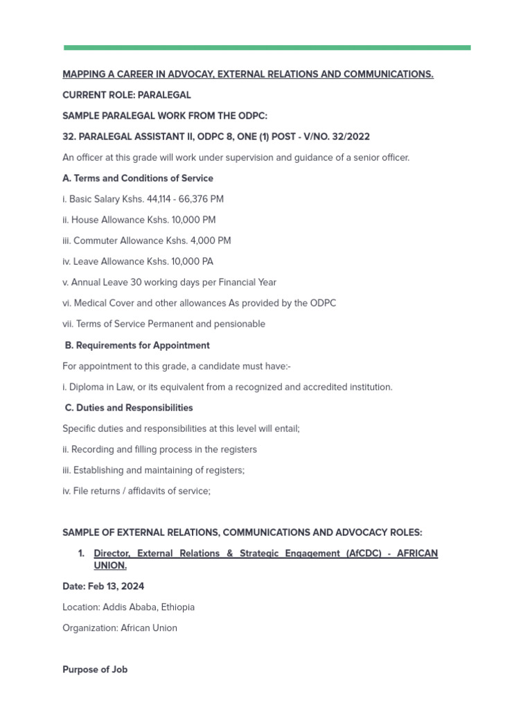 External Engagement Career Map 2 | PDF | Leadership | Strategic ...