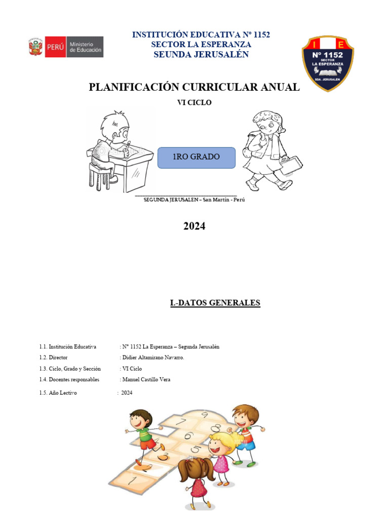 PROGRAMACION CURRICULAR 1ro 2024 | PDF | Navidad | Familia