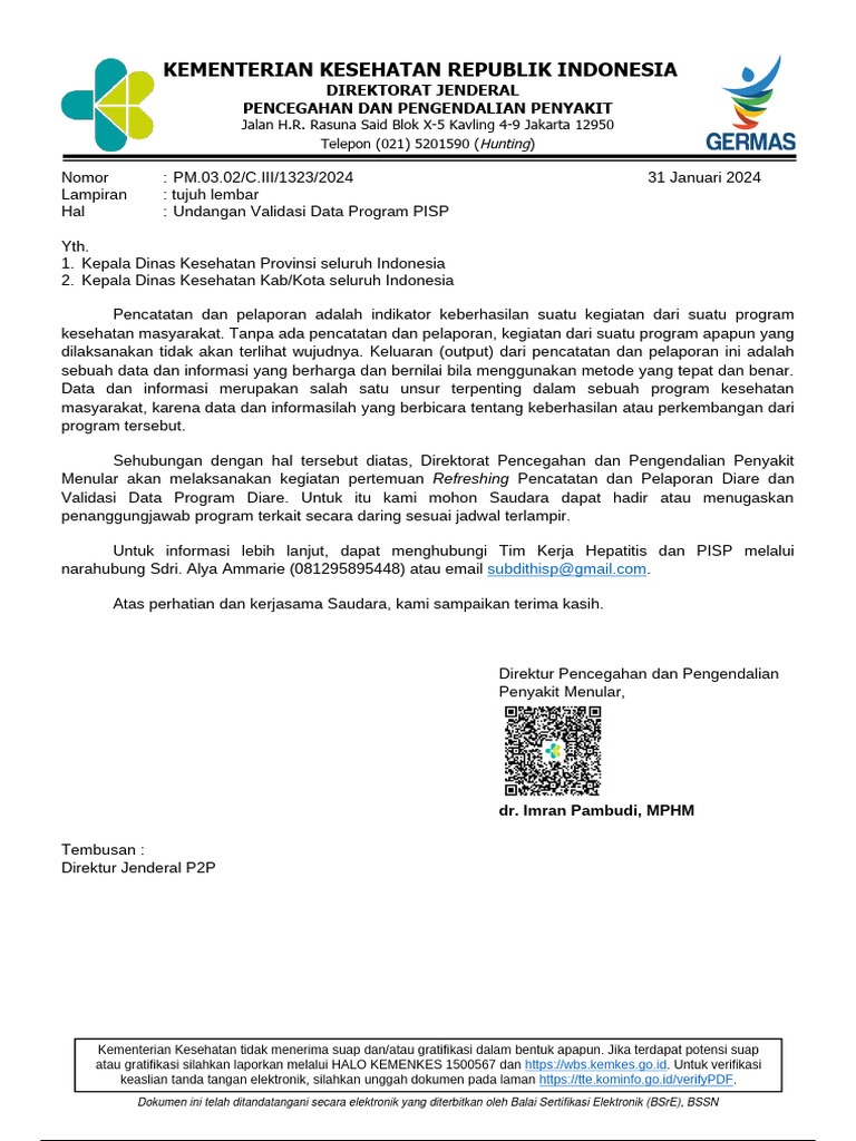 1323 - Undangan Valdat Diare 2024 | PDF