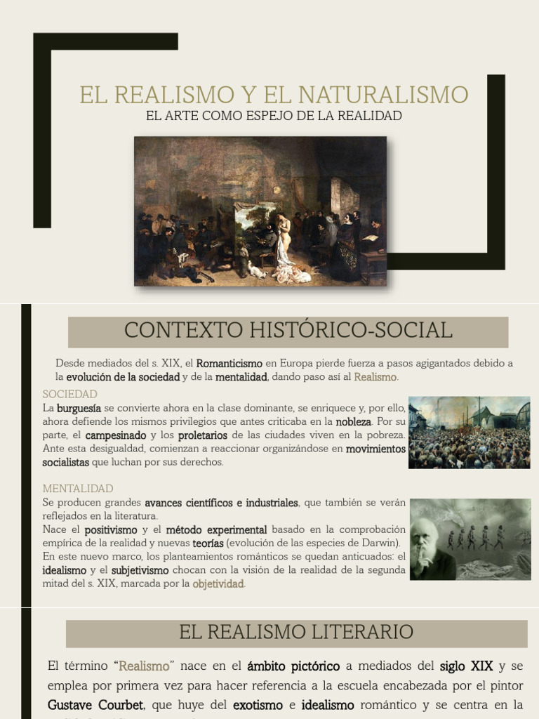 El Realismo y El Naturalismo | PDF | Realismo literario