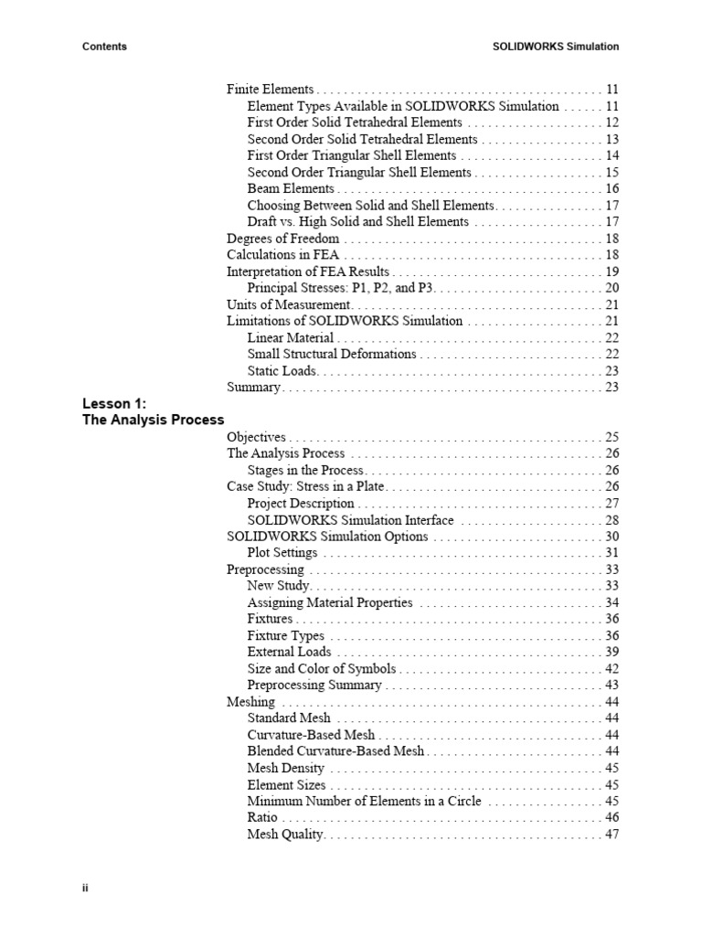 SOLIDWORKS Simulation | PDF | Finite Element Method | Stress (Mechanics)