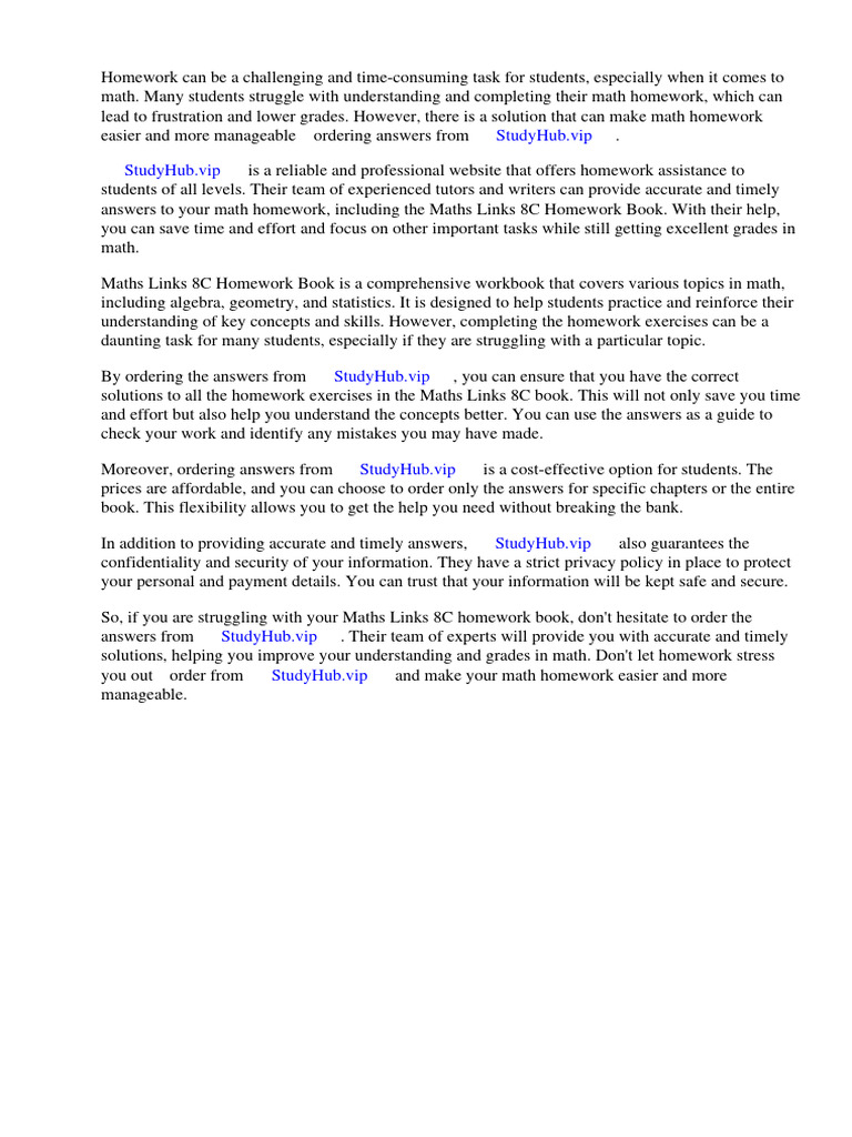 Maths Links 8c Homework Book Answers | PDF | Mathematics | Numbers