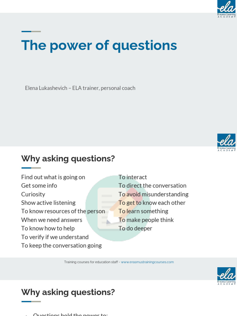 4.the Power of Questions | PDF | Goal | Thought