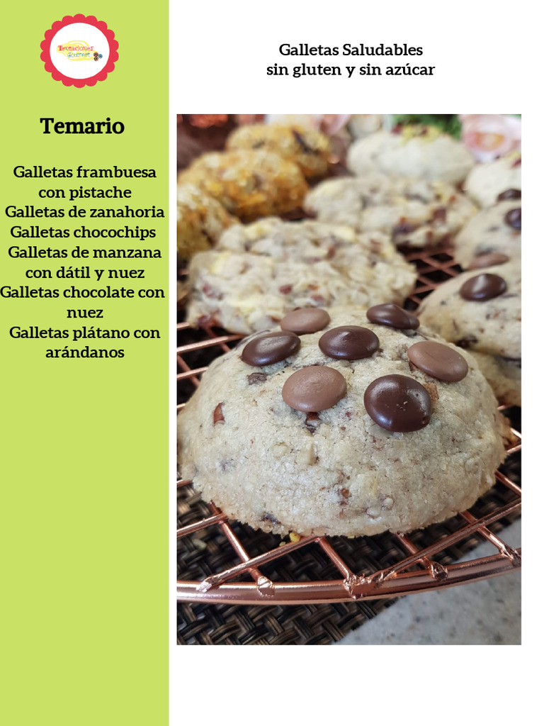 Galletas Saludables Sin Gluten & Sin Azúcar PDF-1 | PDF | Galleta | Chocolate