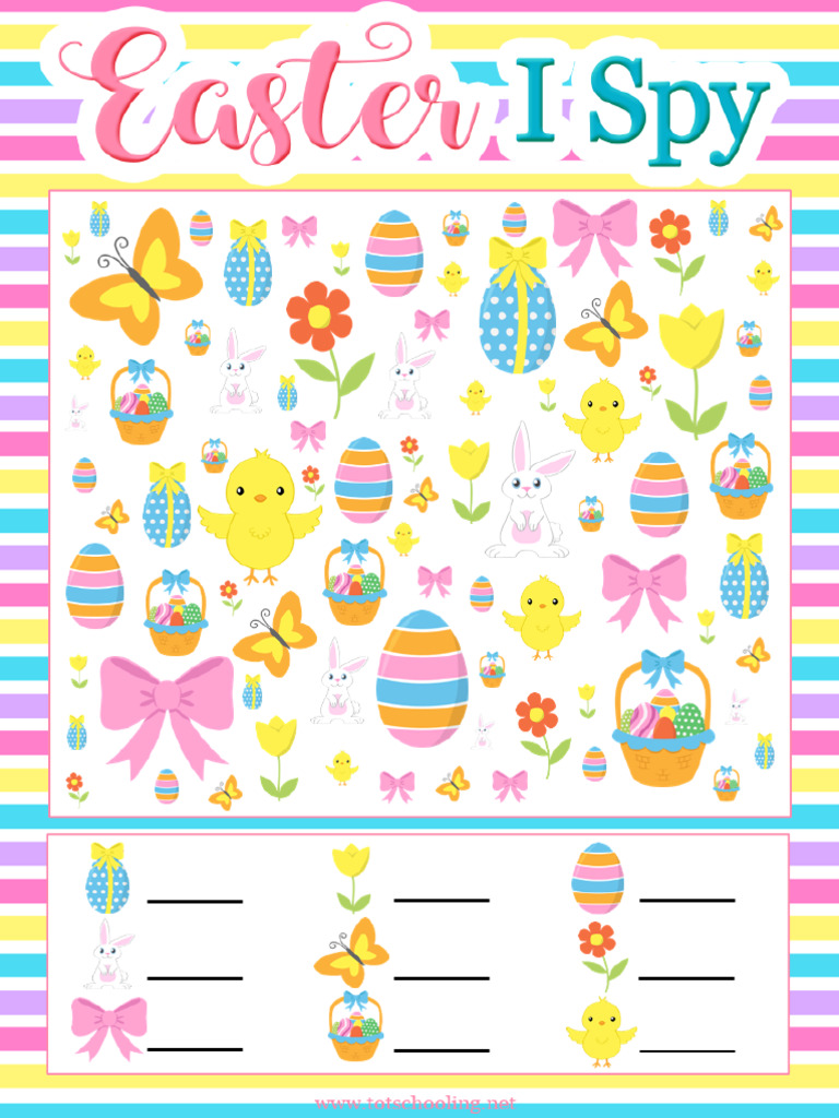 Free - Easter I Spy | PDF