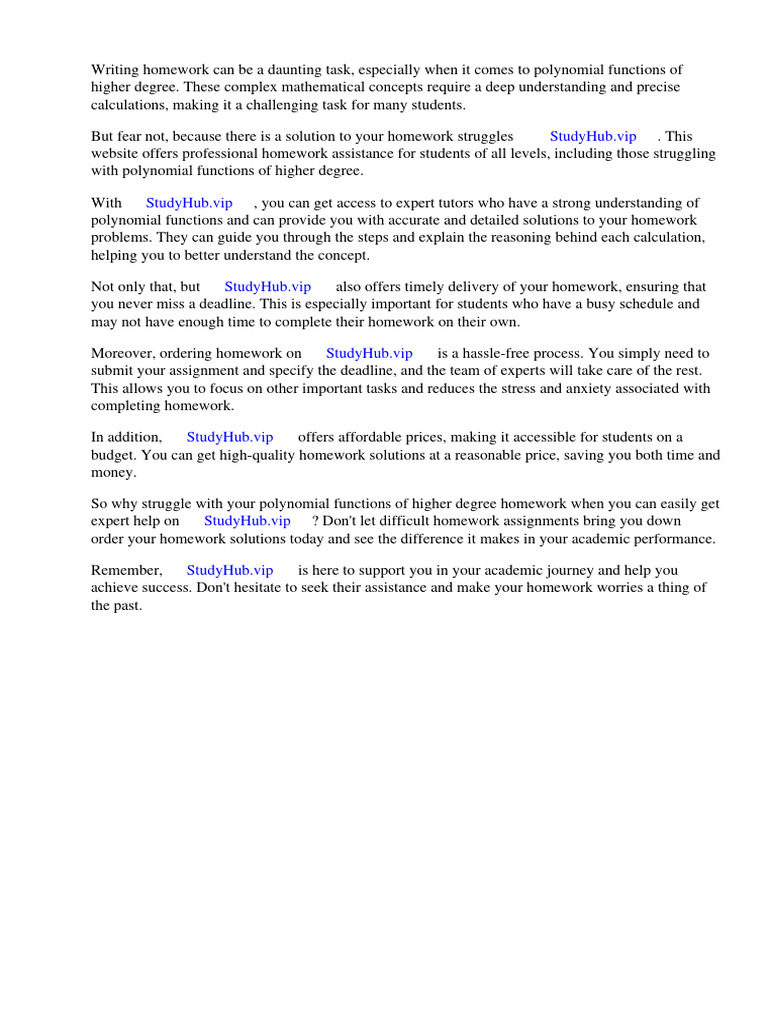 2.2 Polynomial Functions of Higher Degree Homework Answers | PDF ...