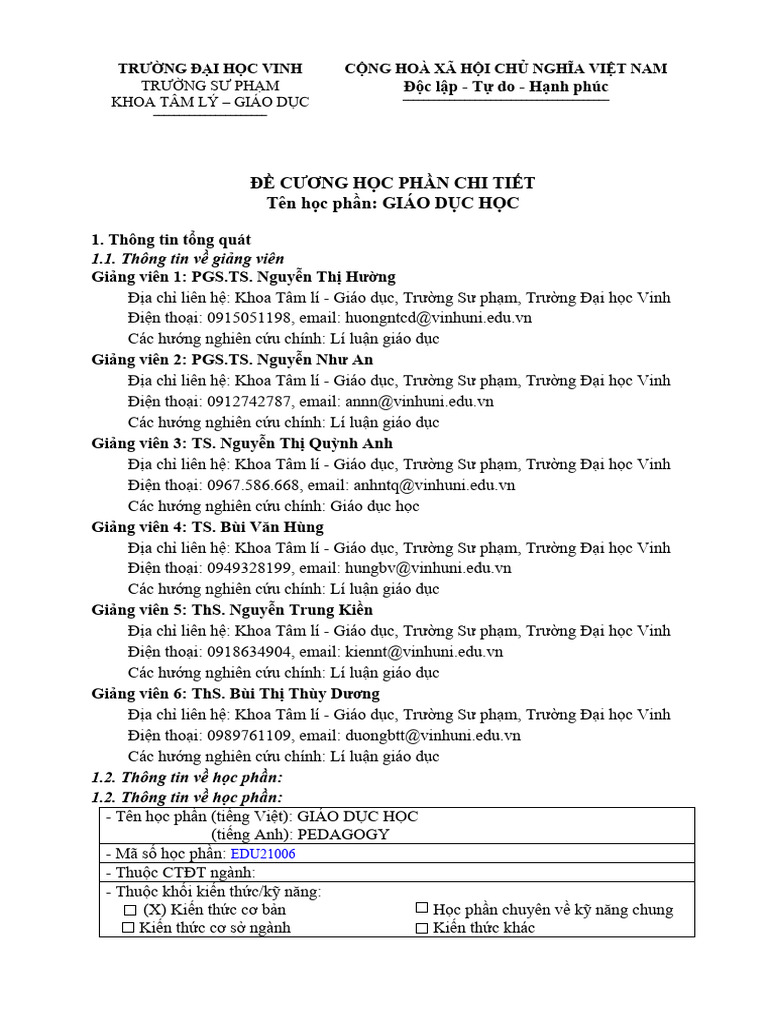 DeCuong GDH K63 CDIO 2023 | PDF