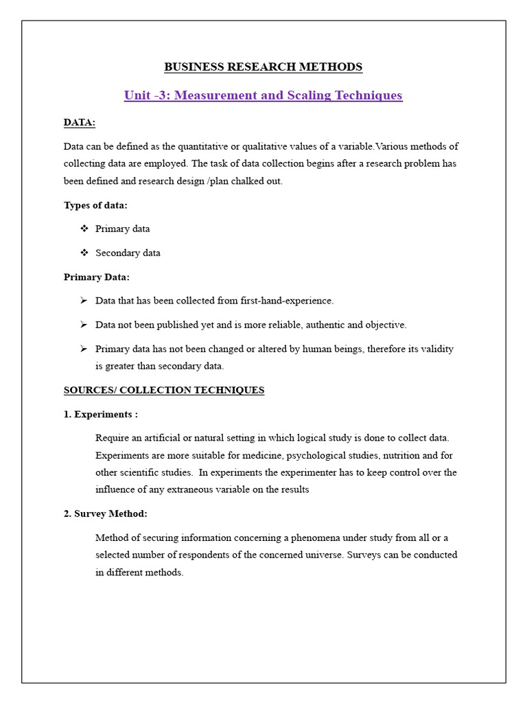 BRM Unit-3 | PDF | Level Of Measurement | Questionnaire BRM Unit-3 | PDF | Level Of Measurement | Questionnaire