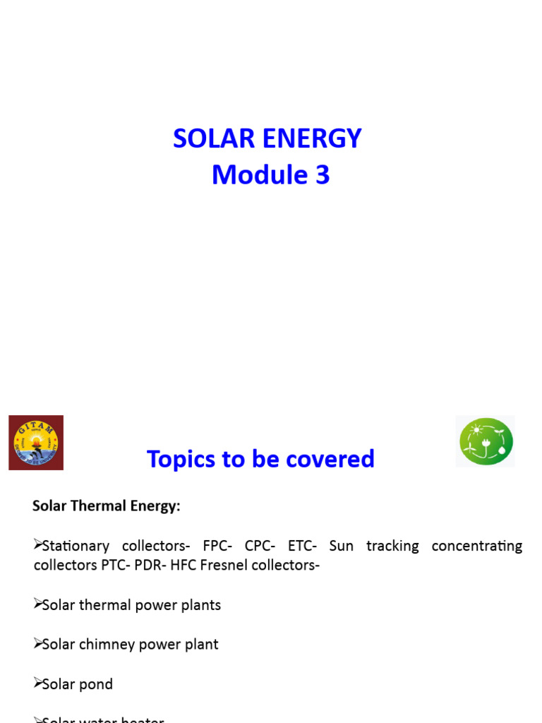 Module 3 | PDF | Solar Energy | Physical Quantities