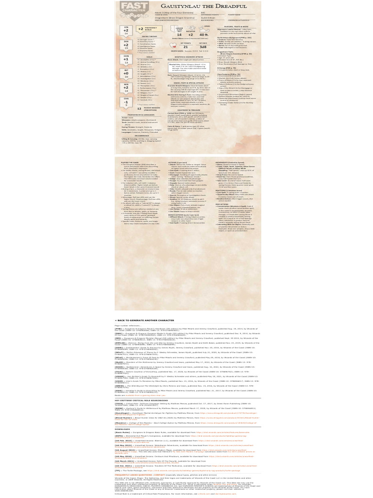 Dragonborn (Brass Dragon Ancestry) Monk 3 (Way of The Four Elements) | PDF | Dungeons & Dragons ...