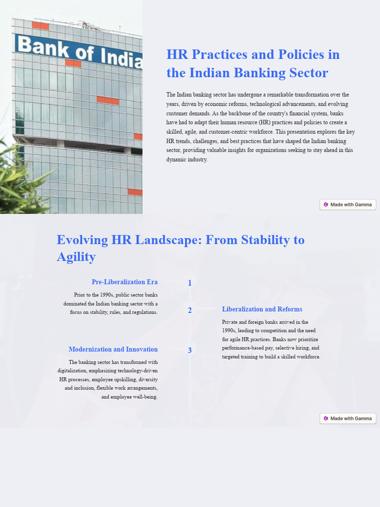 HR Policies in Indian Banking Sector | PDF | Analytics | Banks
