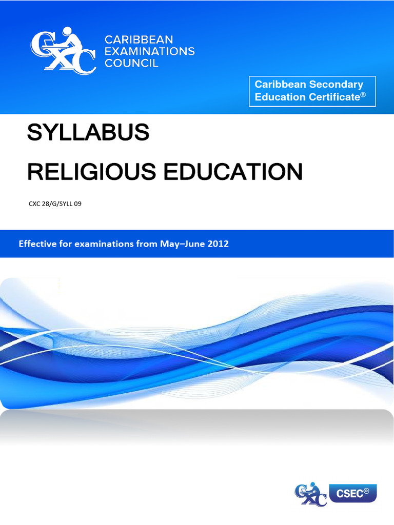 CSEC Religious Education Syllabus | PDF | Yom Kippur | Rosh Hashanah