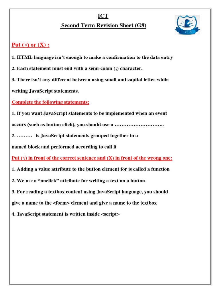 252996638_G8 -revision sheet march | PDF