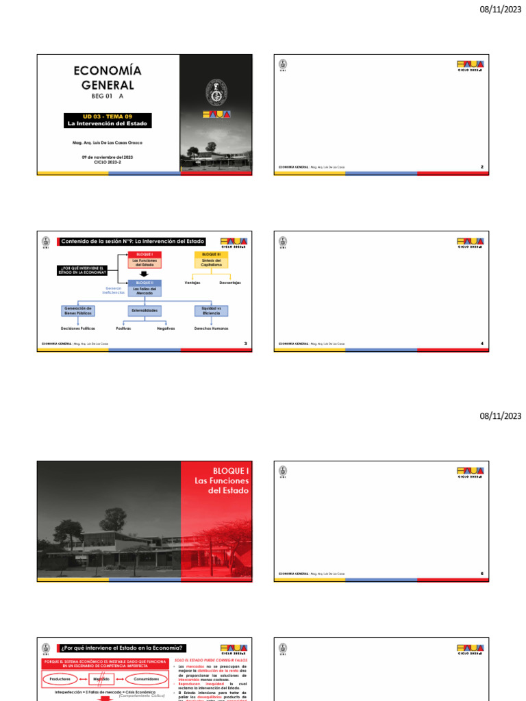 Clase 09 - La Intervención Del Estado | PDF | Exterioridad | Mercado (economía)