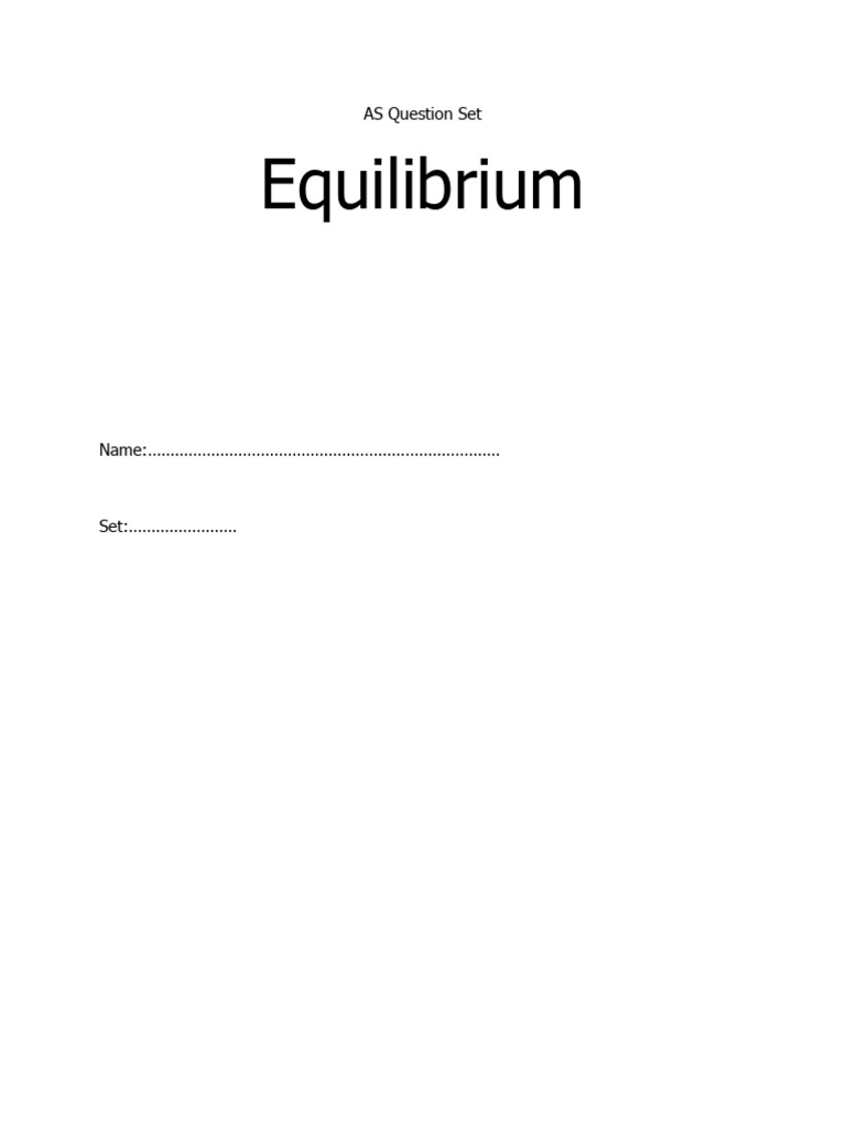 06 Equilibrium Qs | PDF