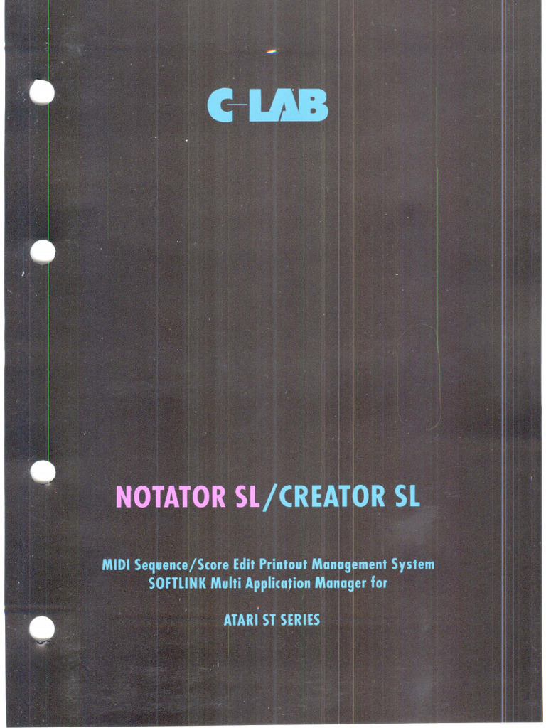 Notator SL - Manual - Atari ST | Download Free PDF | Printer (Computing) | Computer File