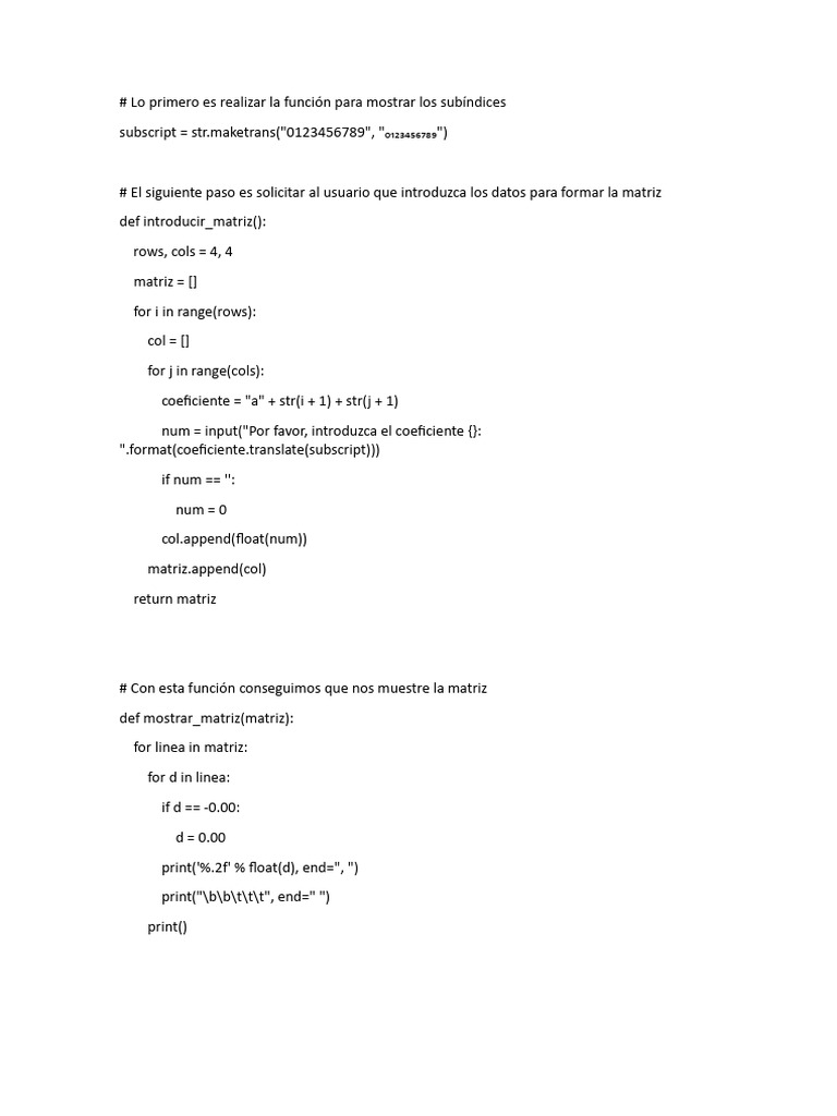 Gonzalez Cabezas Alberto Gii01 Codigo Python Actividad 1 | PDF | Matriz ...