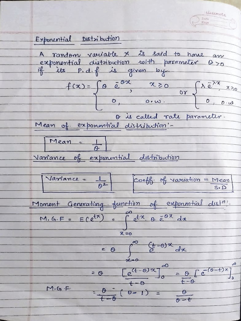 Exponential Distribution | PDF