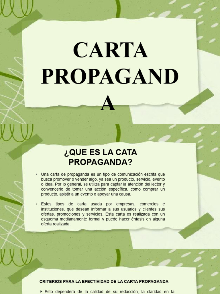 Cómo redactar una carta de propaganda | PDF | Propaganda | Publicidad