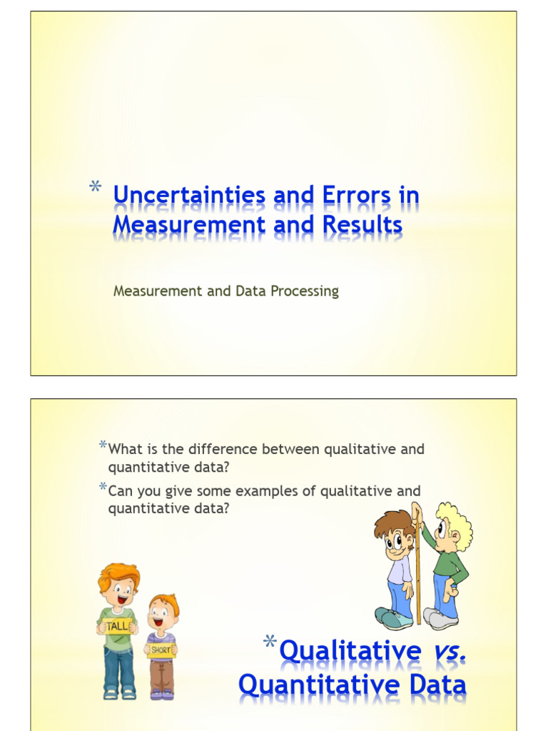 Uncertainties and Errors in Measurement and Results Extended 2024 | Download Free PDF ...