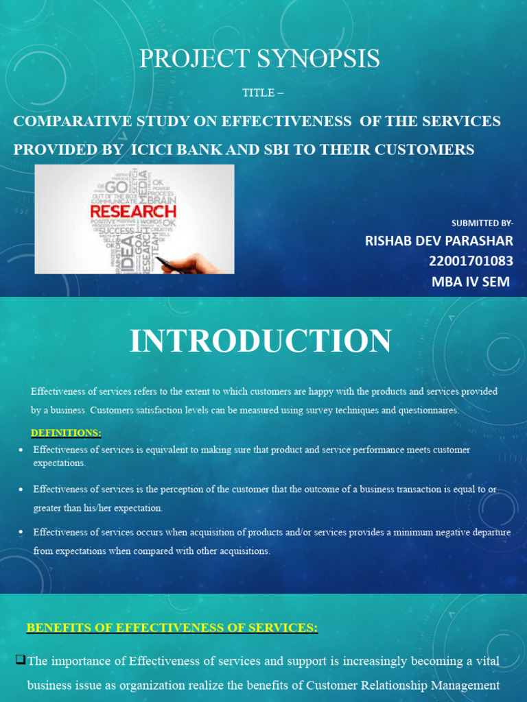 Research Synopsis | PDF | Customer Relationship Management | Sampling ...