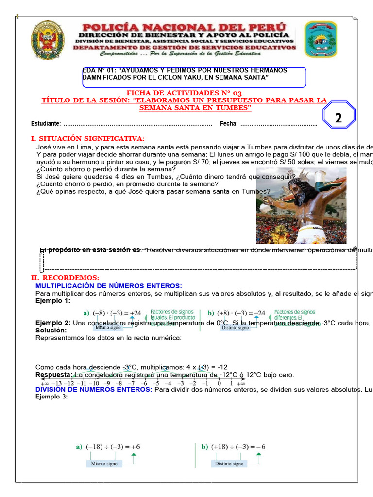 Act. 3 - 2do - Mat | PDF | Entero | Matemáticas