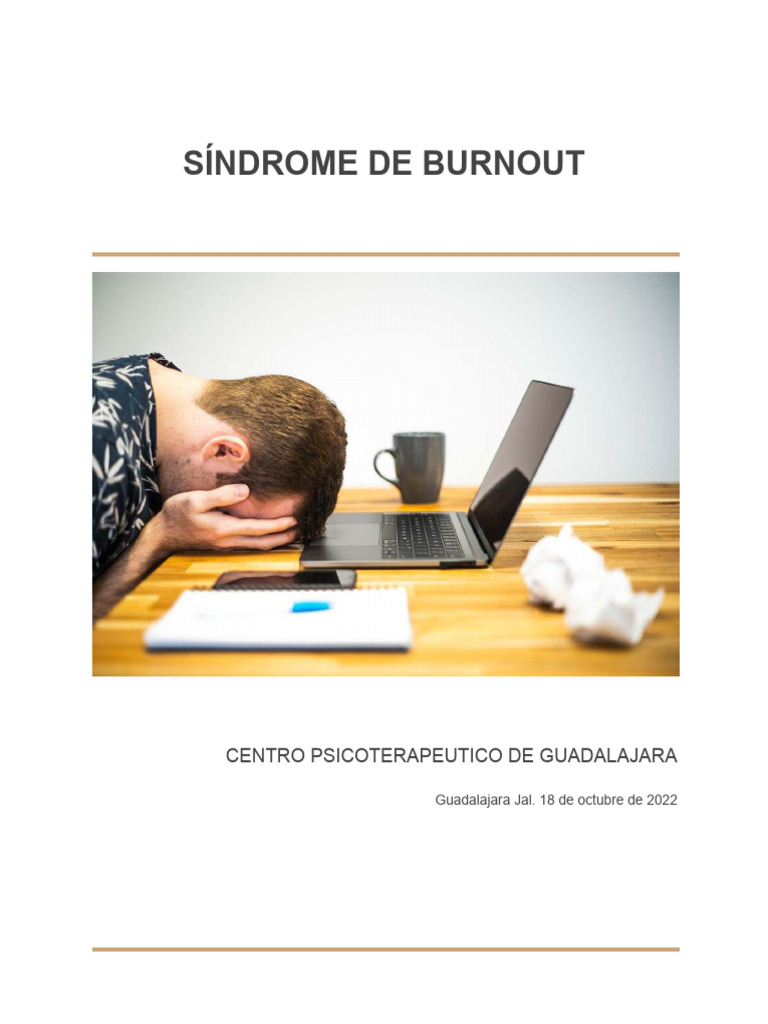 Síndrome de Burnout | PDF | Burnout ocupacional | Estrés (biología)