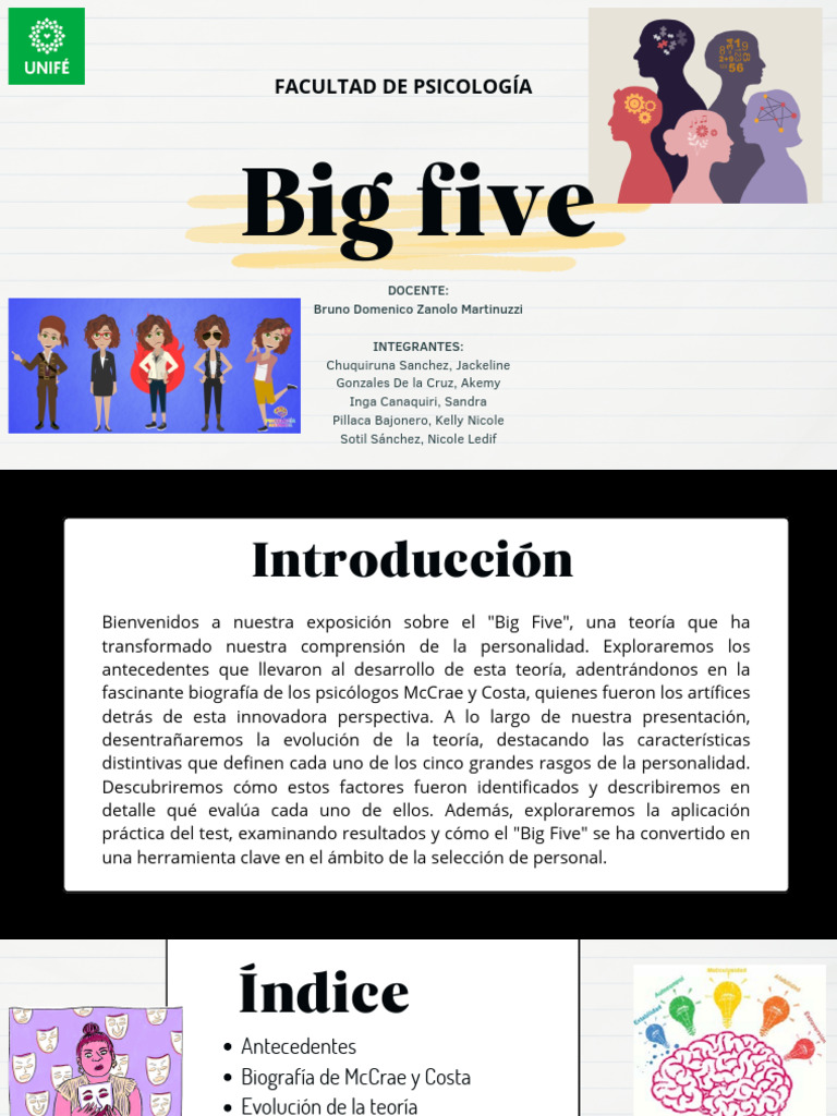 Big Five | Descargar gratis PDF | Psicología de la personalidad | Sicología