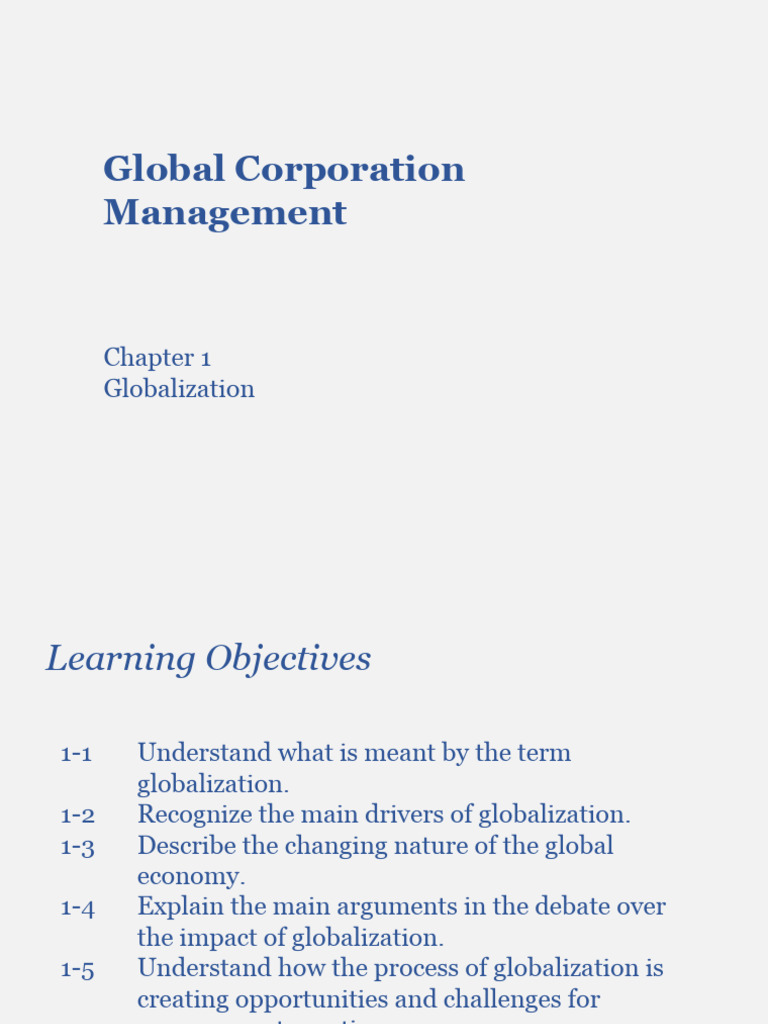 1.Globalization | PDF | Globalization | Foreign Direct Investment