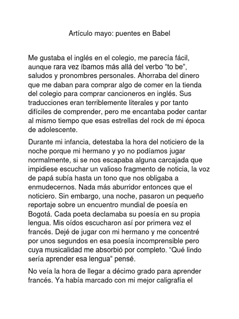 Puentes en Babel | PDF | Lingüística