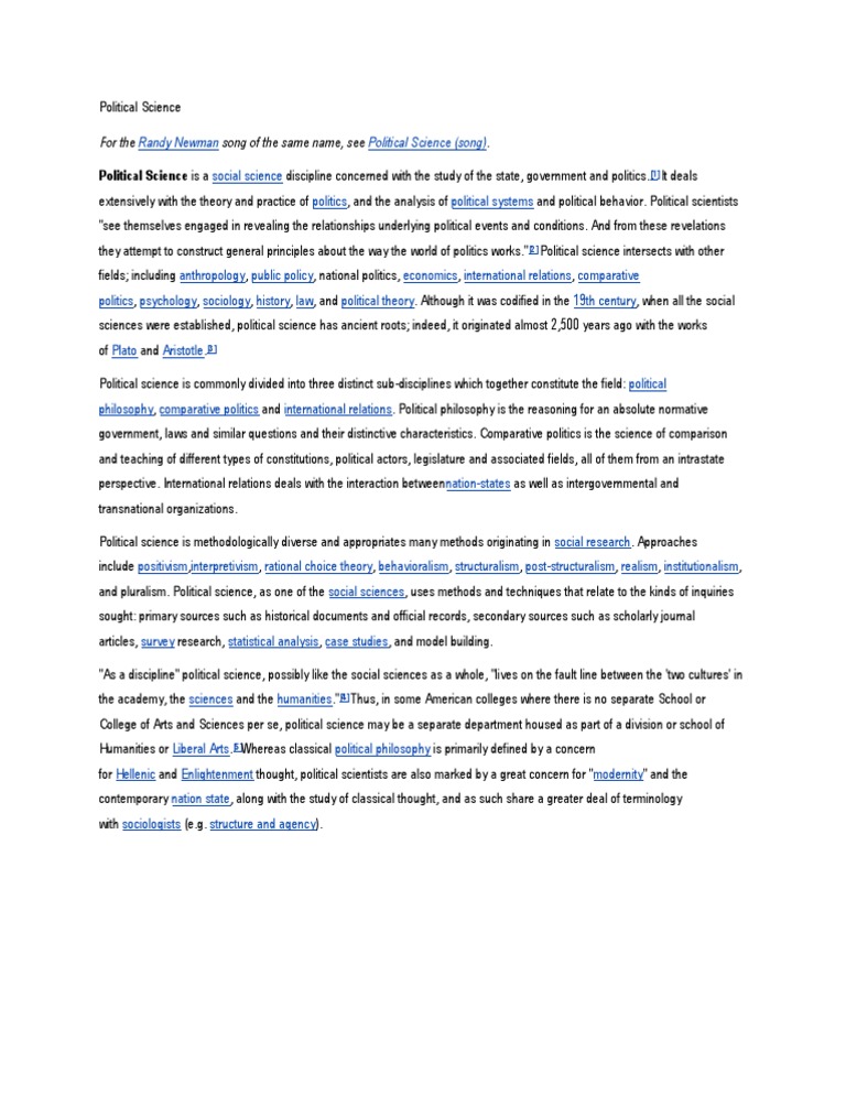 Political Science | PDF | Political Science | Social Science